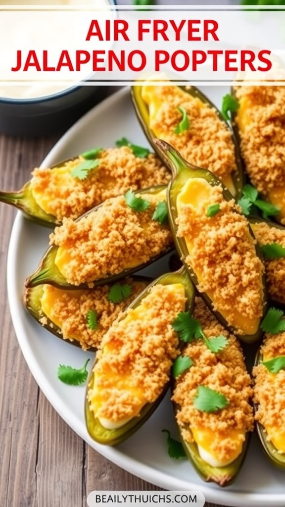 Air Fryer Jalapeño Poppers Without Bacon